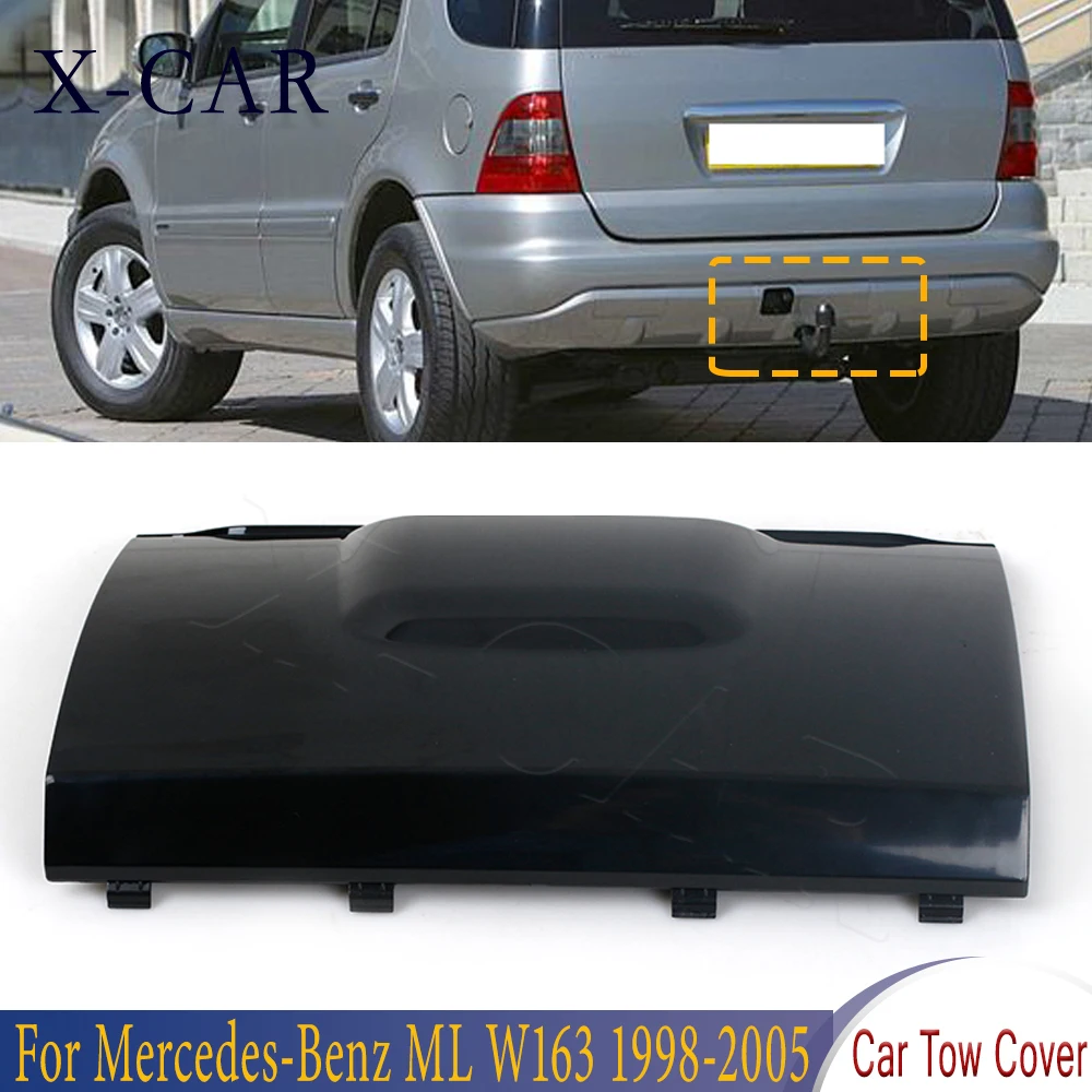 X-CAR-Black-Rear-Bumper-Tow-Hook-Cover-Cap-A1638801105-For-Mercedes ...