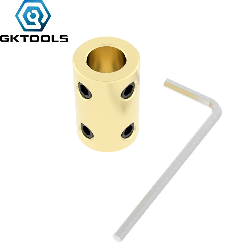 GKTOOLS D14L22 Brass Copper 4/5/6/8mm Shaft Motor Rigid Coupling ...