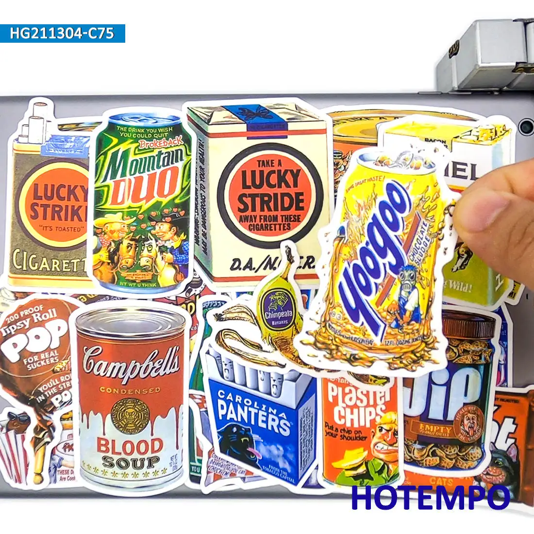 Spoof Snacks Drinks Food Outer Packing Retro Graffiti Art Funny Decals ...