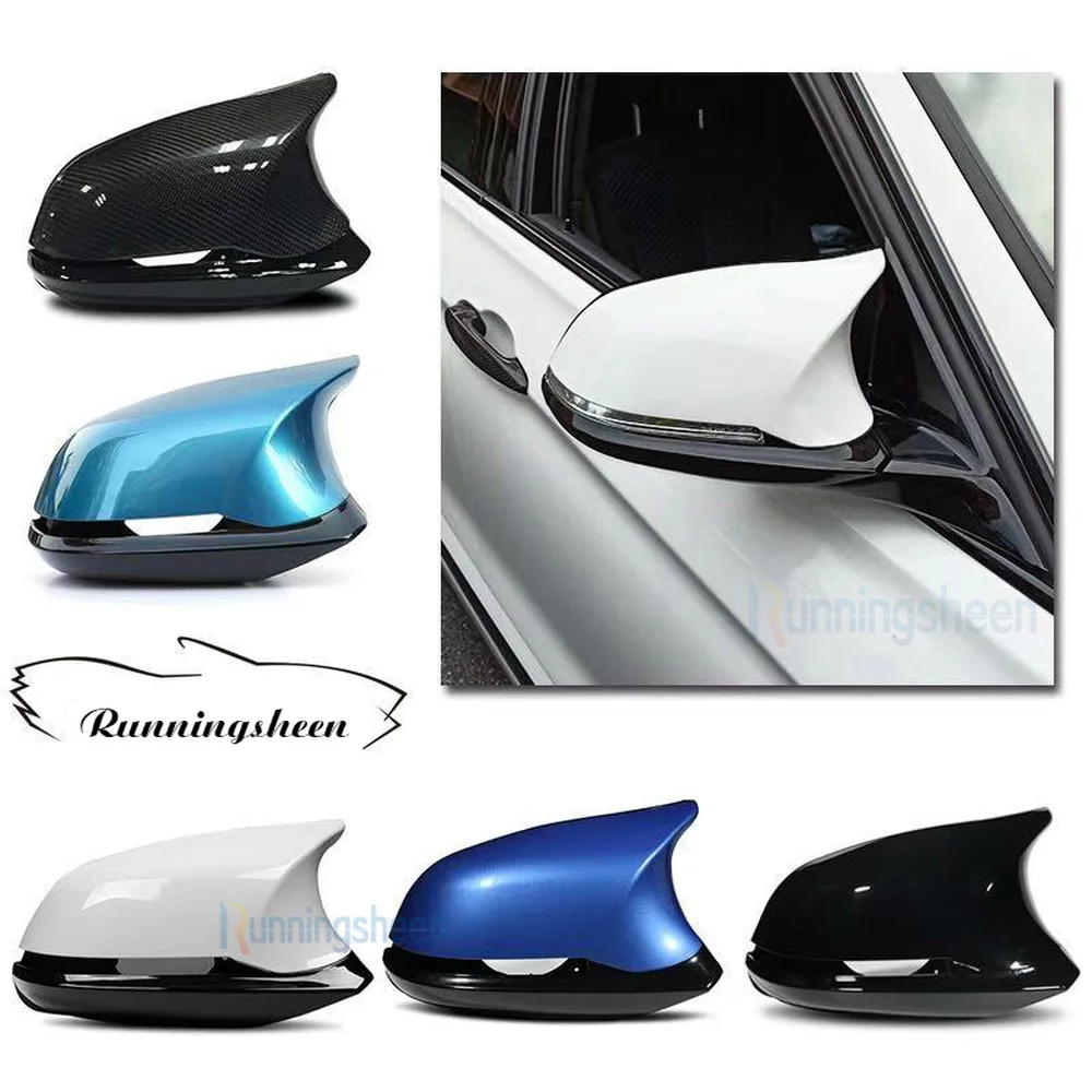 Replacement Carbon Fiber Mirror Assembly Covers Caps Shell for BMW 1 2 ...