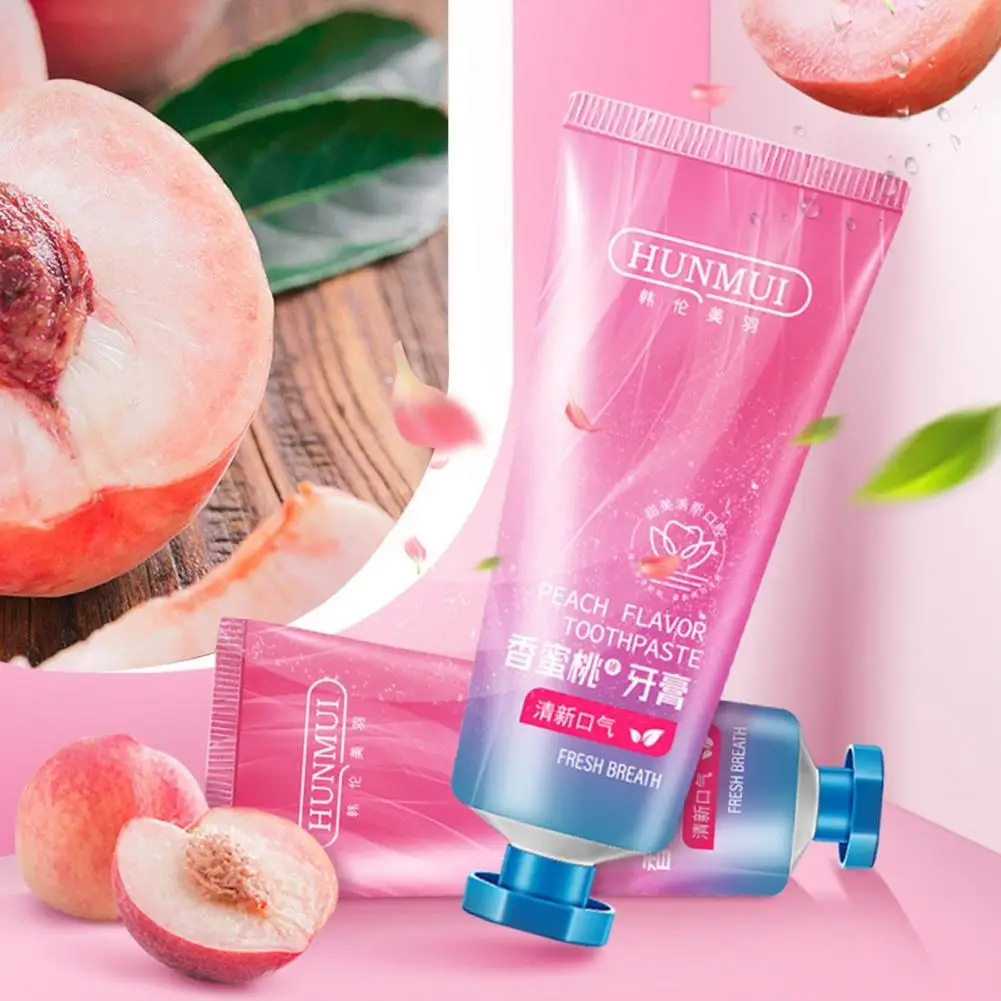100ML-Toothpaste-Remove-Odor-Mild-Menthol-Peach-Flavor-Dental-Cream-for ...