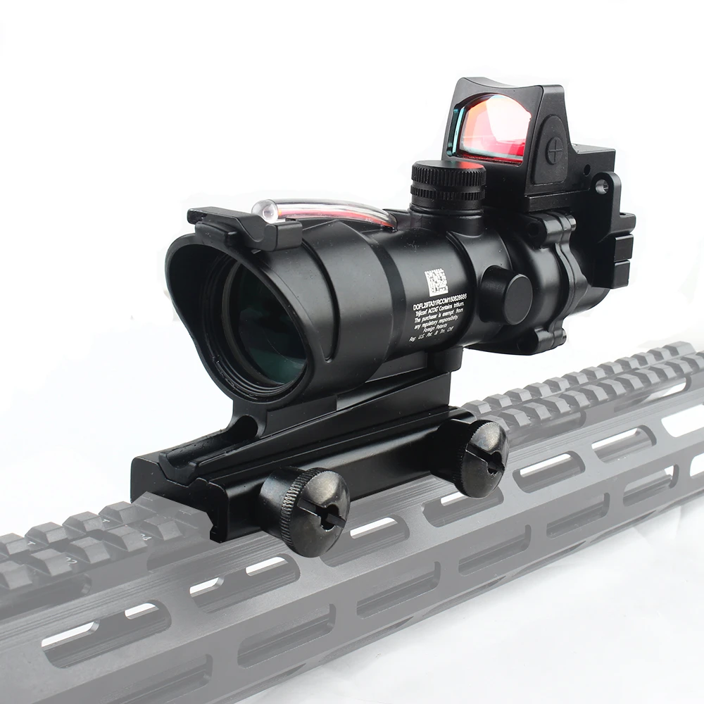 Acog 4x32 With Rmr Mini Red Dot Sight Rifle Scope Red Green Chevron ...