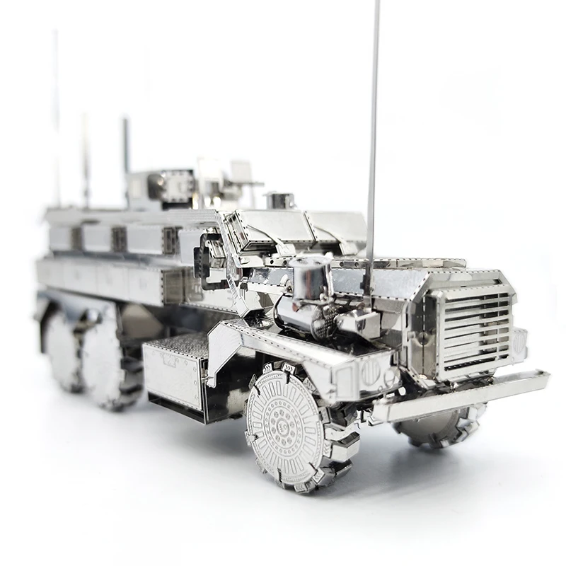 MMZ 모델 3D 금속 퍼즐 미국 쿠거 6X6 MRAP VFHICLE DIY 조립 모델 키트, 레이저 컷 직소 퍼즐 장난감 ...