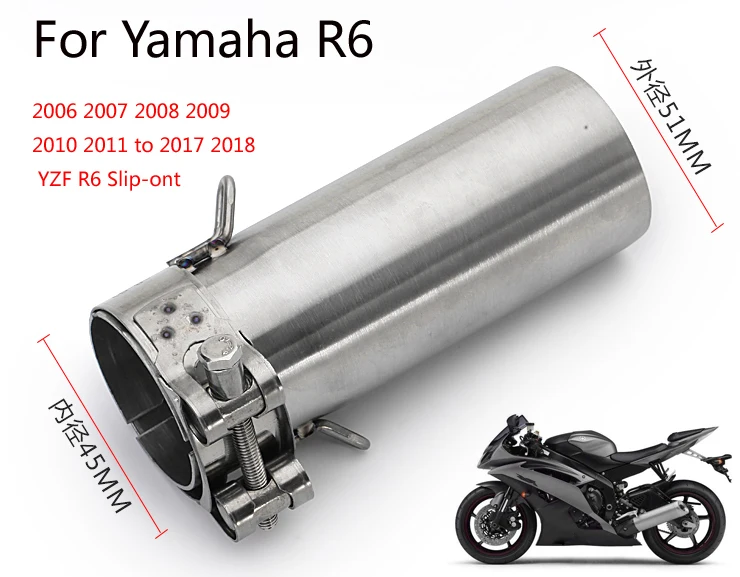 Motorcycle-Exhaust-Mid-Pipe-for-Yamaha-R6-YZF-R6-Slip-On-Original ...