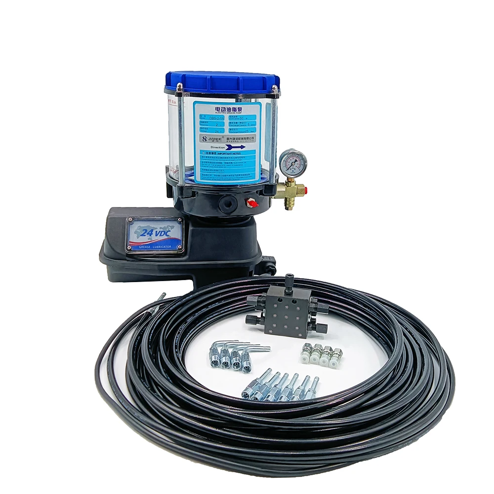 24V Single Outlet Grease Pump Simple Complete Set Of Lubrication System ...