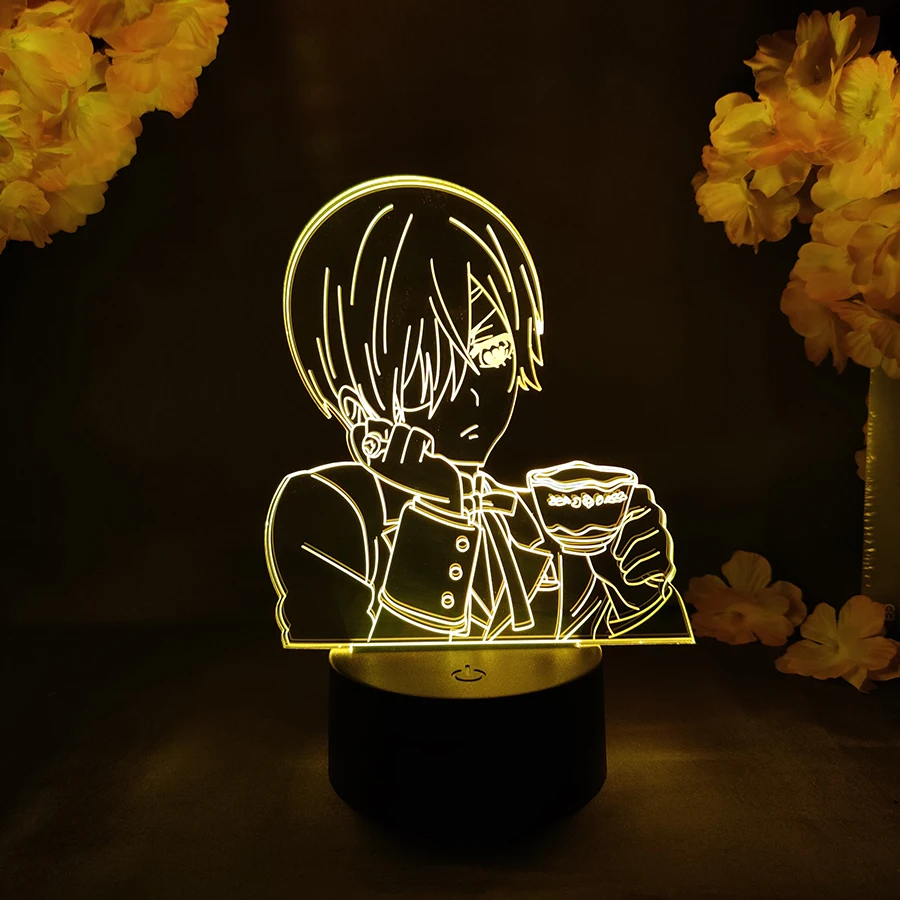 Ciel Phantomhive LED Anime Lamp Kawaii Room Decor 3D Hologram ...