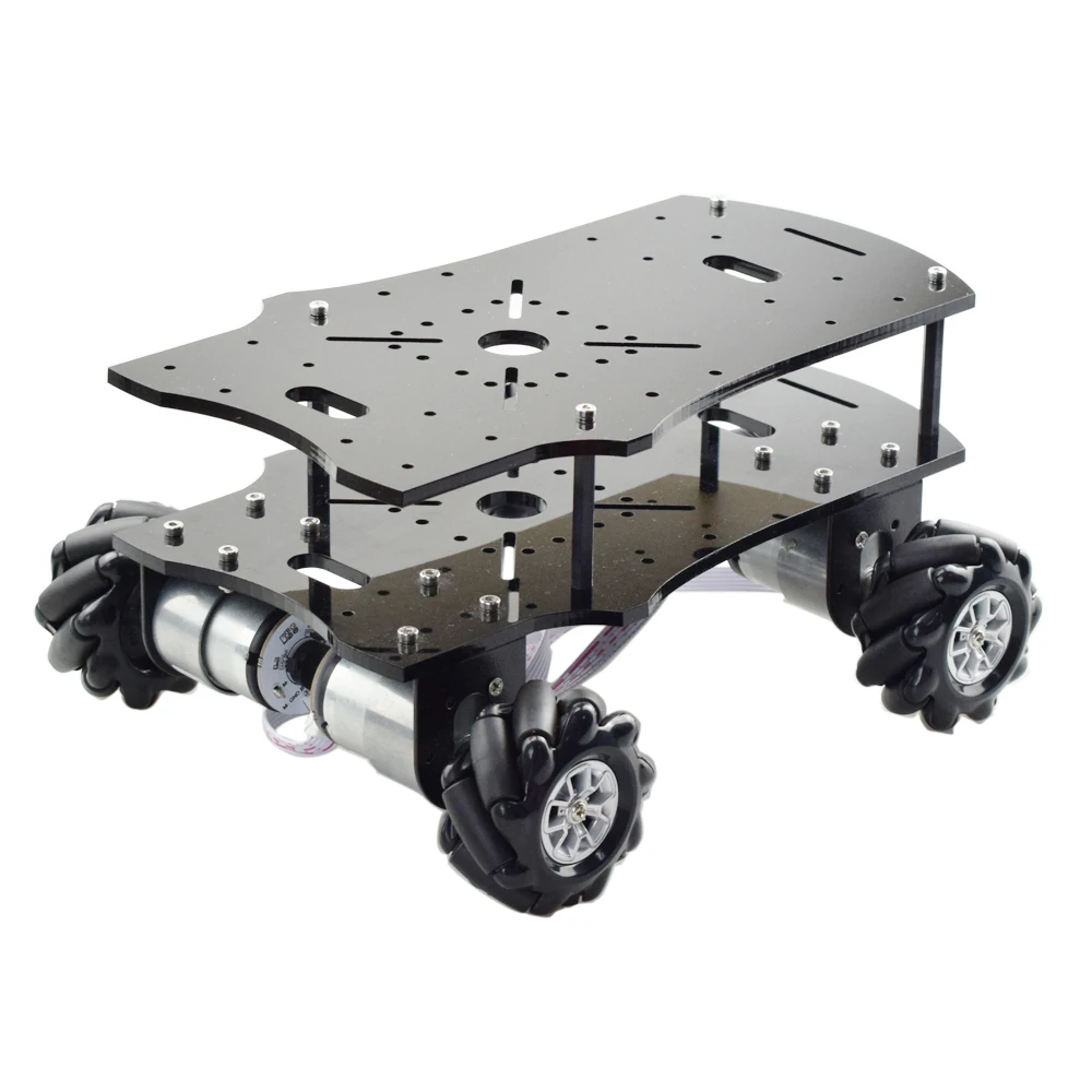 Chasis de coche Robot de rueda Mecanum, 5KG de carga, 4WD, 60mm, con ...