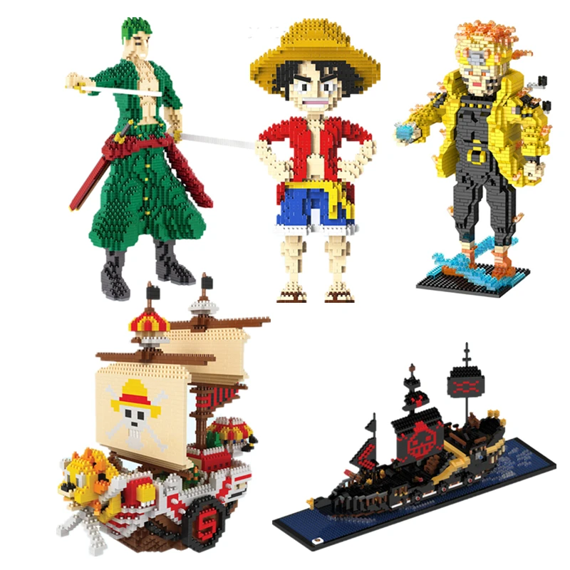 Building Blocks Zoro | Pirates Luffy Blocks | Anime Brick Block | Luffy ...