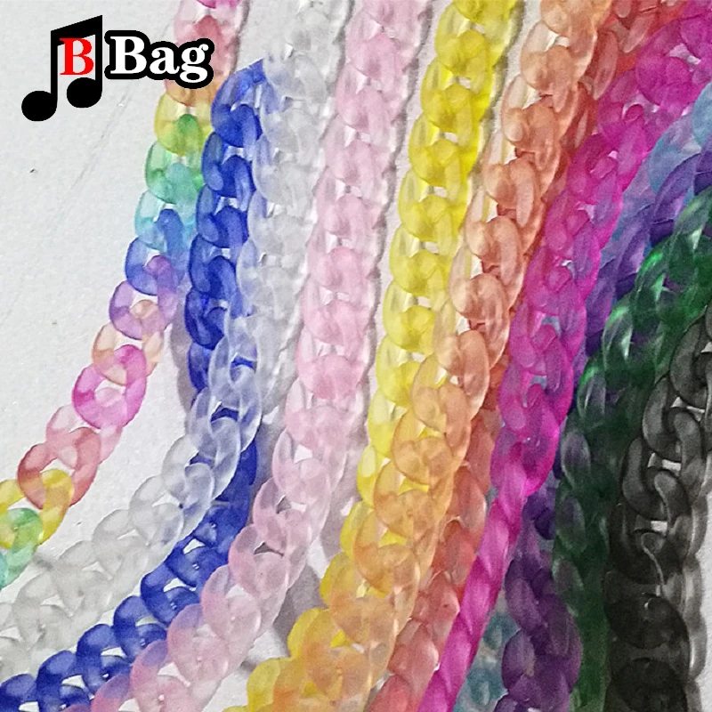 70m Acrylic Resin Color Transparency Chain Bag Strap Handbag Purse ...