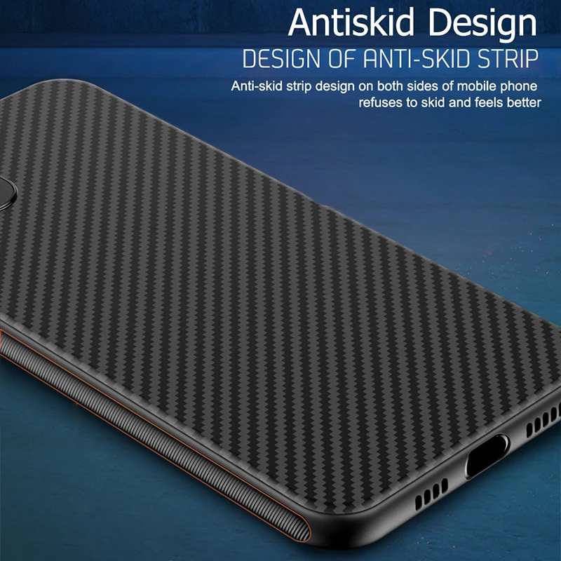 Premium Carbon Fiber Silicone Protective Soft Cover for iPhone 12 (Black)