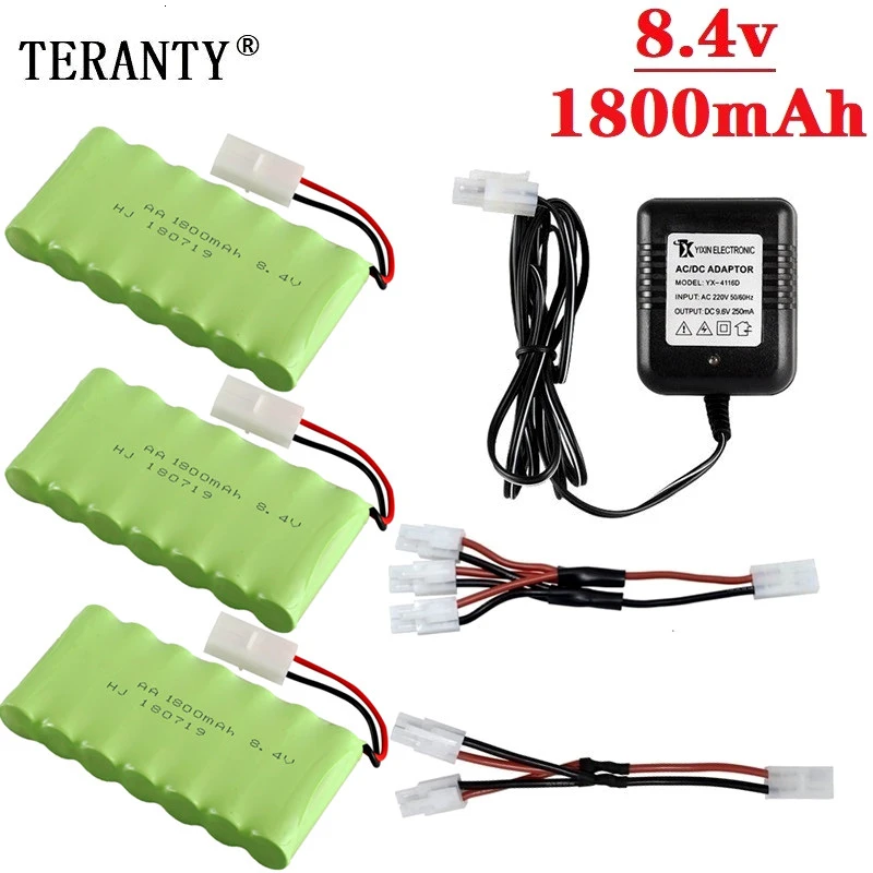 ( M Model ) Ni-MH 8.4v 1800mah Battery + 8.4v Charger For Rc toy Car ...