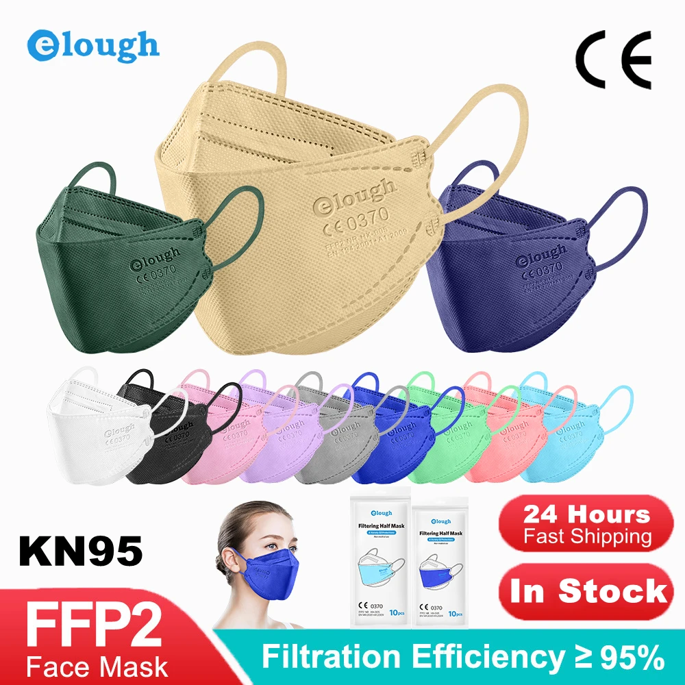 Elough Fish Mask Kn95 Colores Ffp2mask Ffp2 Masks Kn95 Certificadas ...
