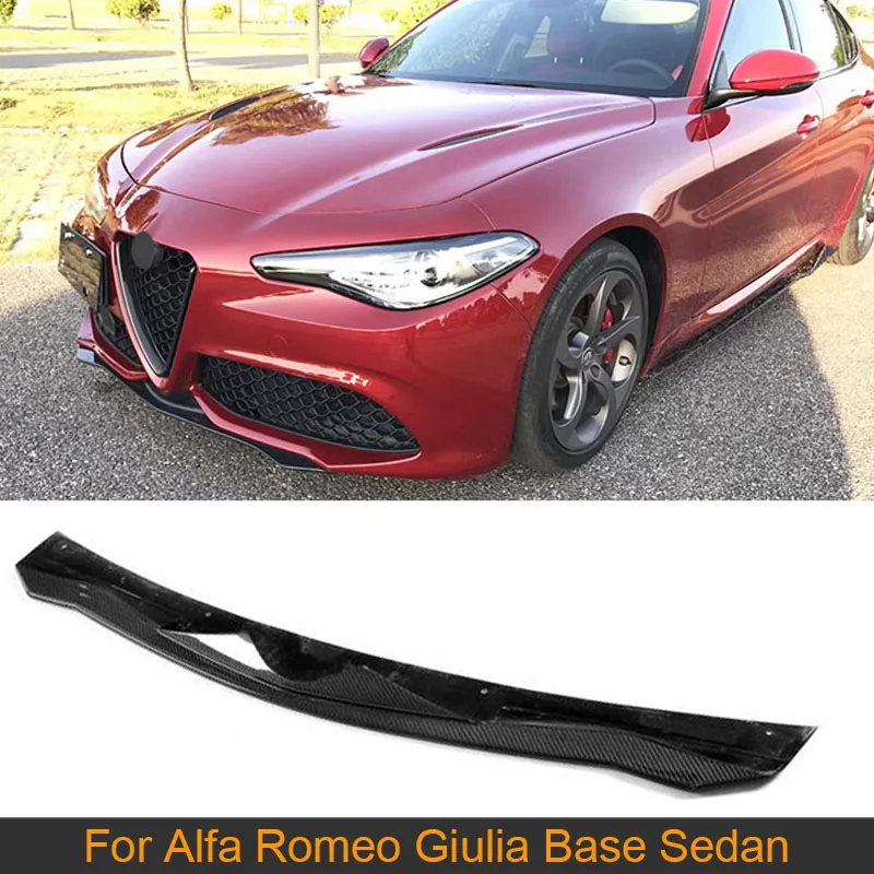 Carbon-Fiber-Front-Bumper-Lip-for-Alfa-Romeo-Giulia-Quadrifoglio-Base ...