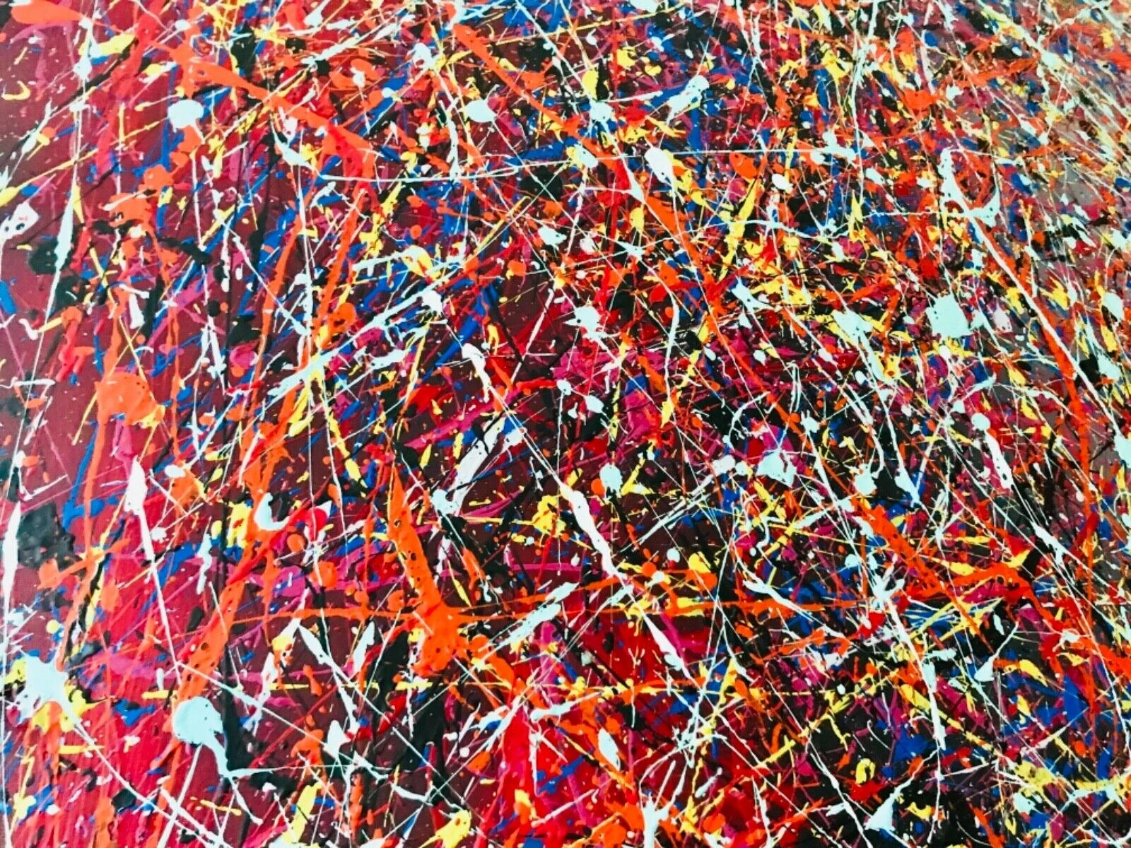 Original Artwork Jackson Pollock Style Modern Painting Hand Painted ...