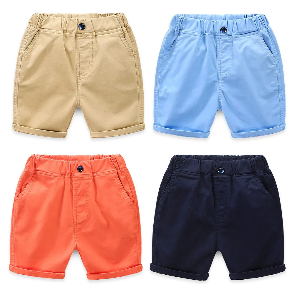 DE PEACH New Kids Boys Casual Shorts Summer Solid Color Cotton Baby ...