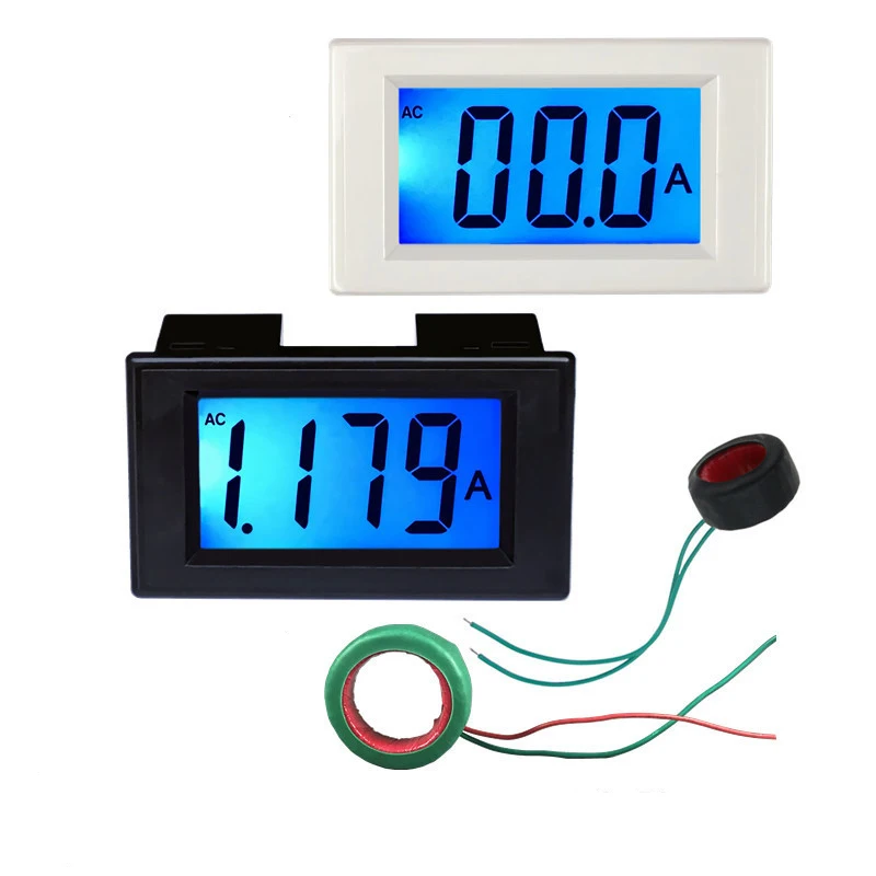 1pcs black and white D85 240T AC 50A LCD digital display ammeter high ...