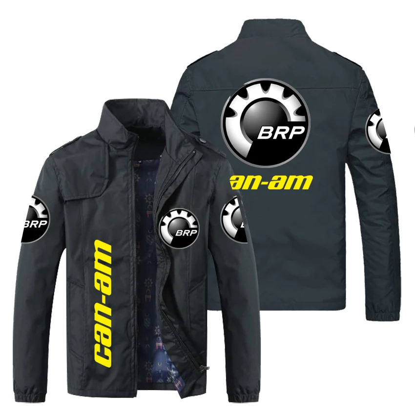 2021 New Men's Jackets Brp Can-am Logo Print Zipper Jacket Hip-hop High ...