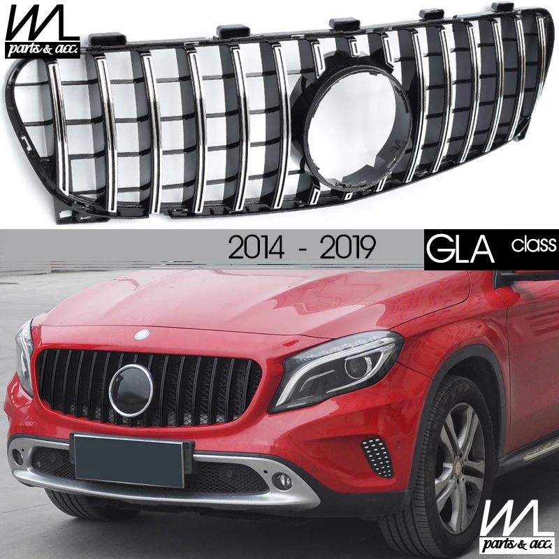 X156 GT Grill, Panamericana Black Front Grille for Mercedes Benz GLA ...