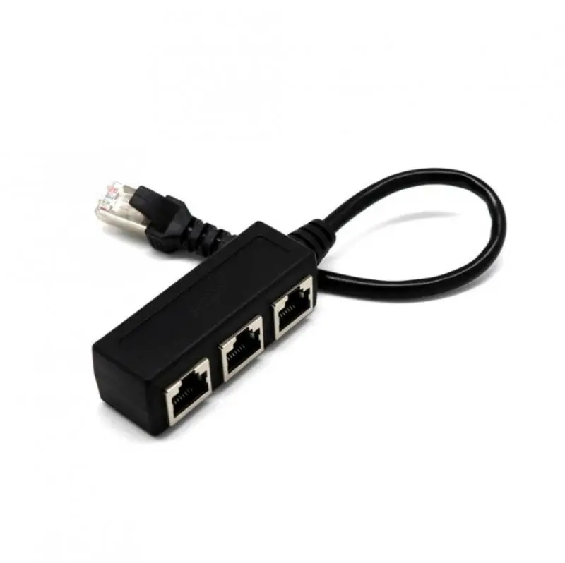 RJ45 Connector Ethernet Cable Splitter 1 Male To 3 Female Port LAN ...