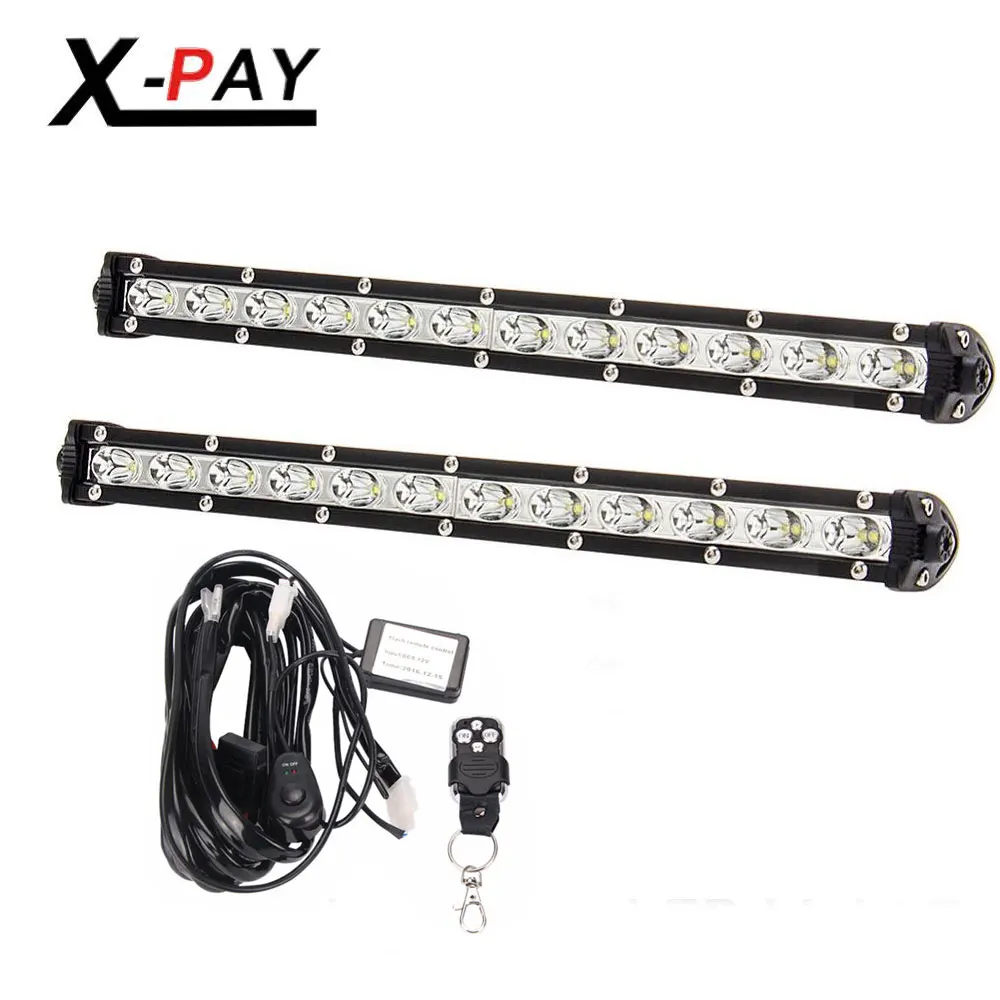 Barra de luces LED Ultra delgada de 2 uds. De 13 "/14", barra de luz ...