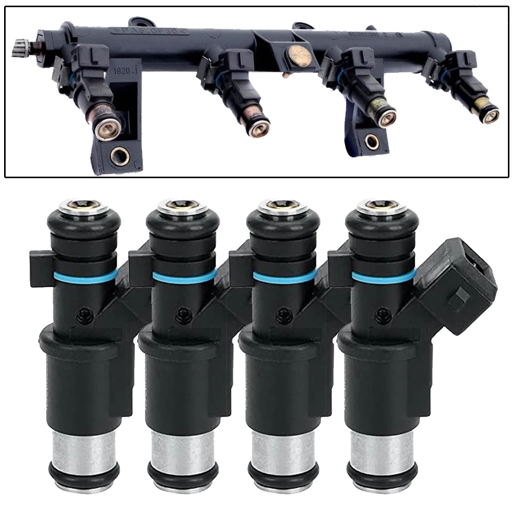 4Pcs-Petrol-Fuel-Injector-1984E0-01F002A-0280156357-348001-for-Peugeot ...