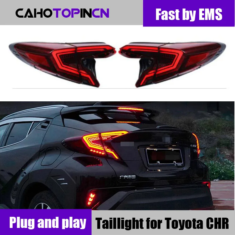 자동차 스타일링 테일 라이트 도요타 CH R CHR 2017 2018 Led 테일 라이트 안개 램프 리어 램프 DRL ...