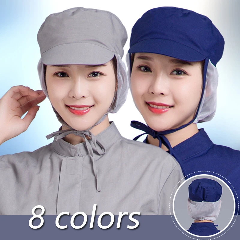 Women Men Mesh Visors Caps Chef Waiter Work Wear Hat Kitchen Restaurant ...