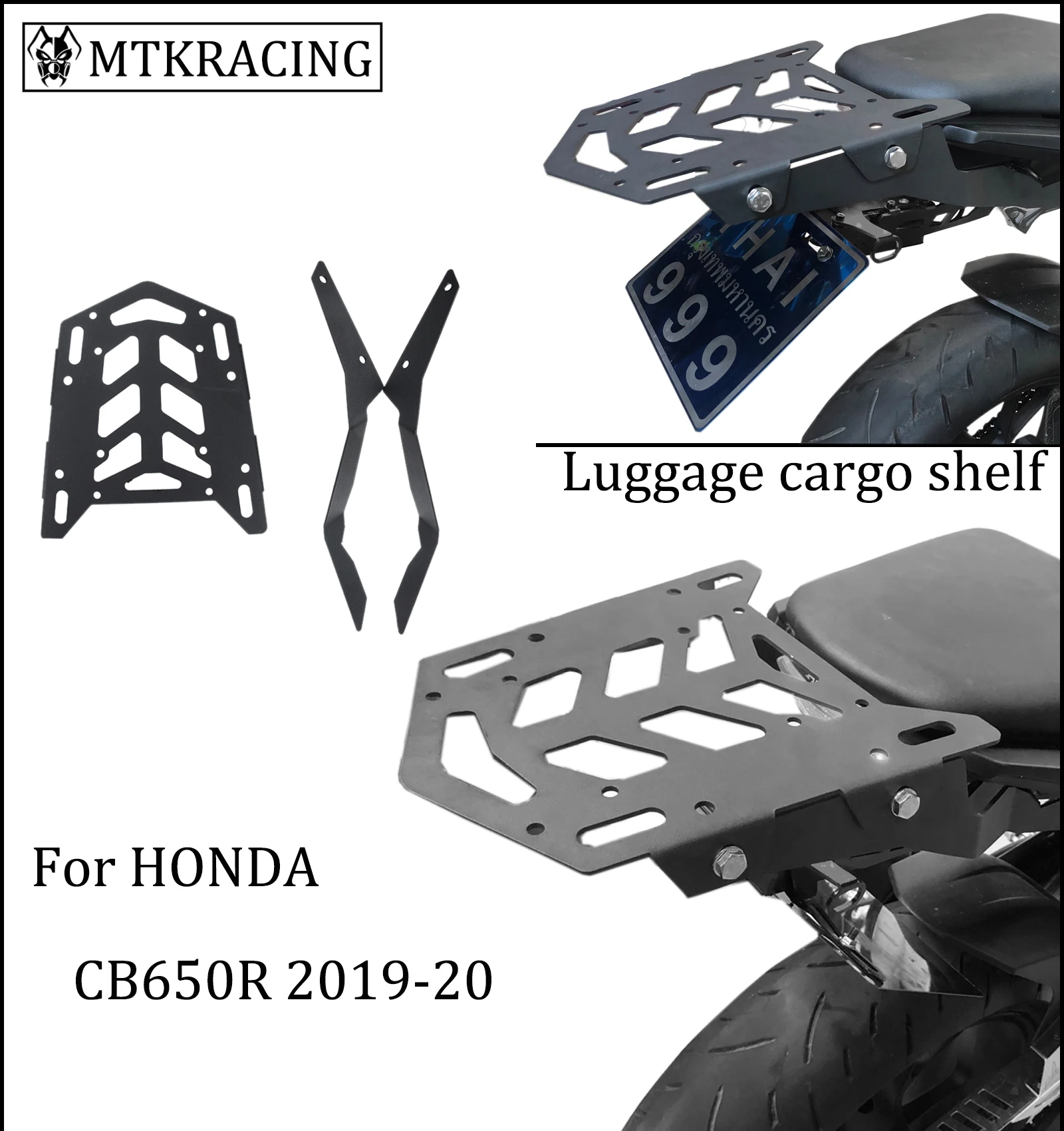 Mtkracing Rear Rack Fender Luggage Holder Saddlebag Cargo Shelf For ...