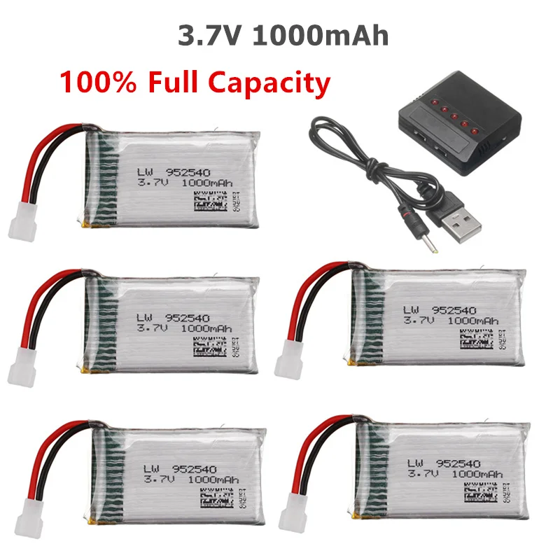3-7V-1000mAh-25c-Lipo-Battery-5in1-Charger-for-Syma-X5-X5C-X5SC-X5SW-TK ...