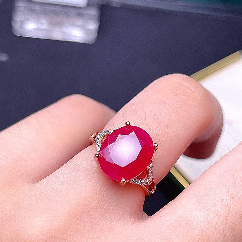 Natural-ruby-ring-925-silver-exquisite-style-best-selling-quality ...