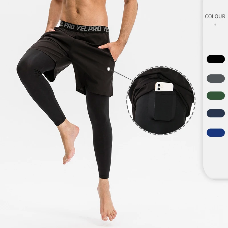Sports Pants Compression | Training Pants Men Sportswear - Male 2 1 Gym ...