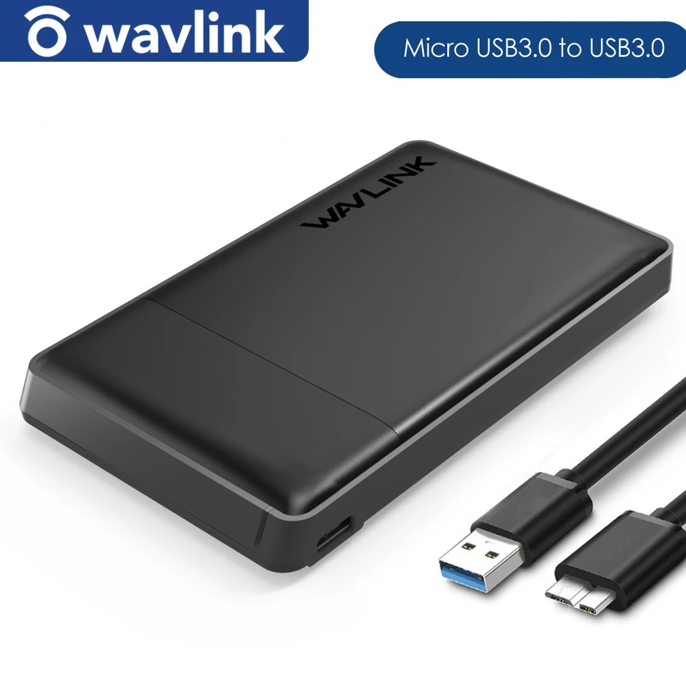 Wavlink SATA USB 3.0 Hard Drive Enclosure UASP External Case for 7mm 9 ...