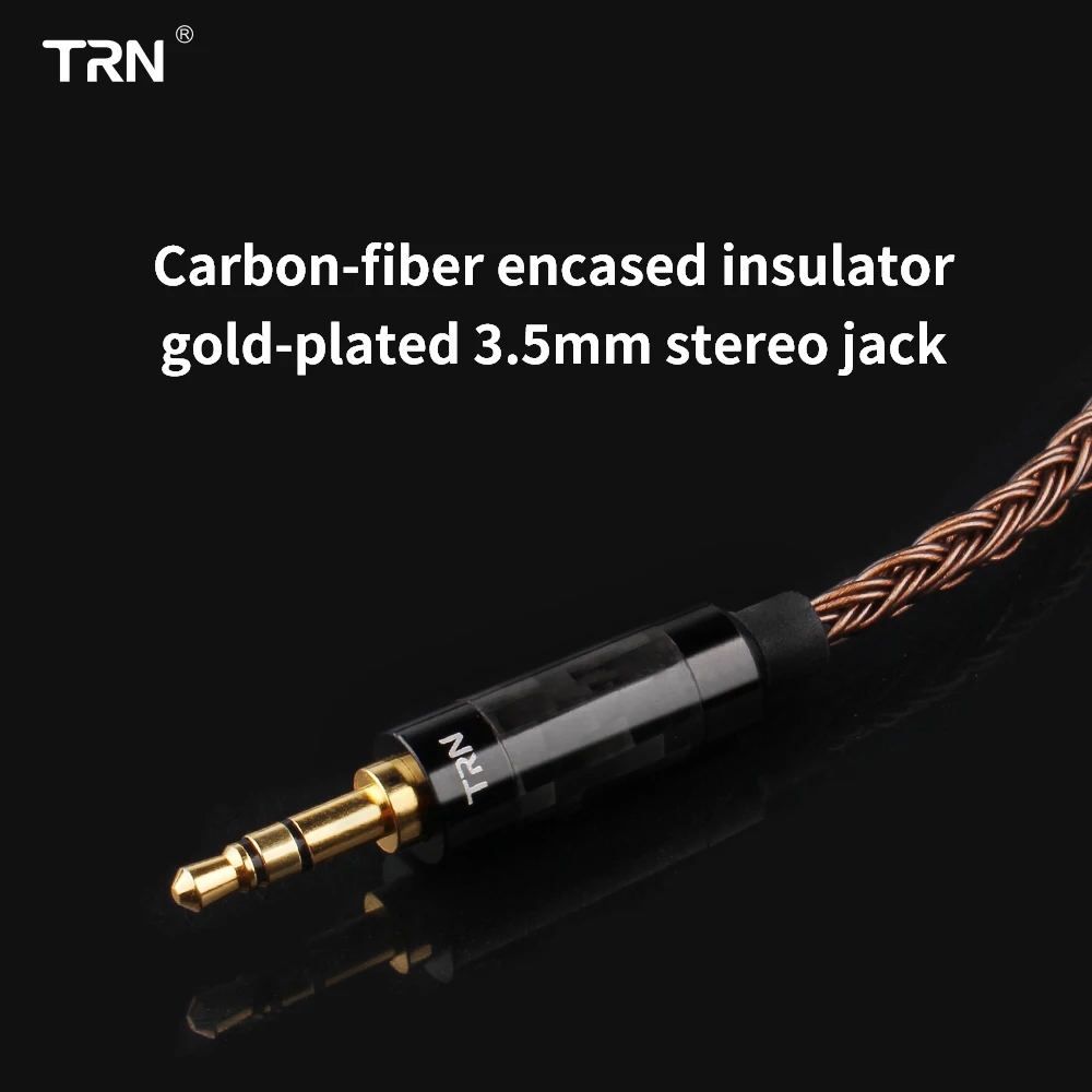 TRN T2 16 Core Silver Plated HIFI Upgrade Cable Gray\Black\Brown MMCX/2Pin Connector For TRN V80 ...