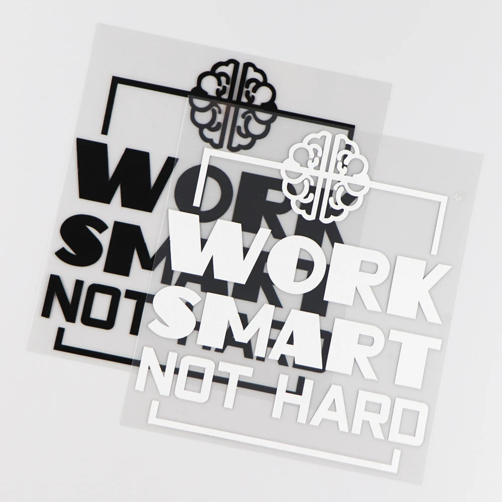 12.5X13.8CM WORK SMART NOT HARD Car Sticker Funny Word Vinyl Decal|Car ...