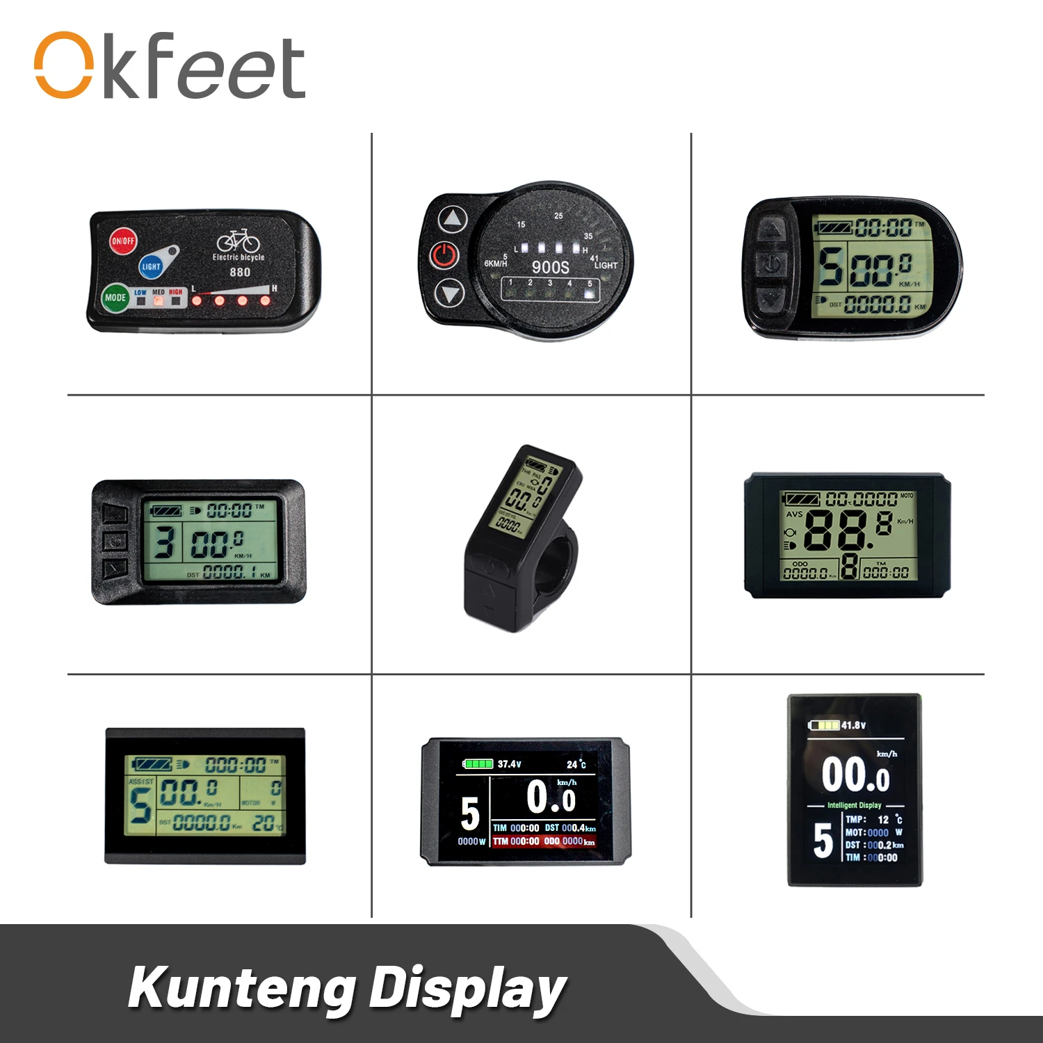 Ebike Kt Lcd Display 36v Lcd3 Lcd8h Led880 Lcd4 Lcd3u E Bike Electric ...