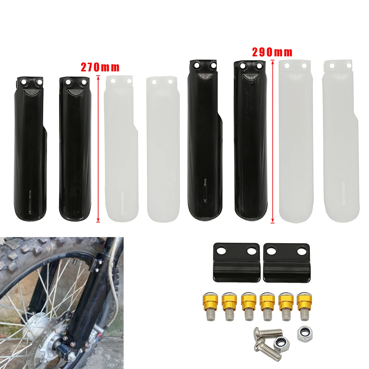 Motorcycle-Universal-Pit-Bike-Front-Fork-LEG-Guards-Sliders-Protective ...