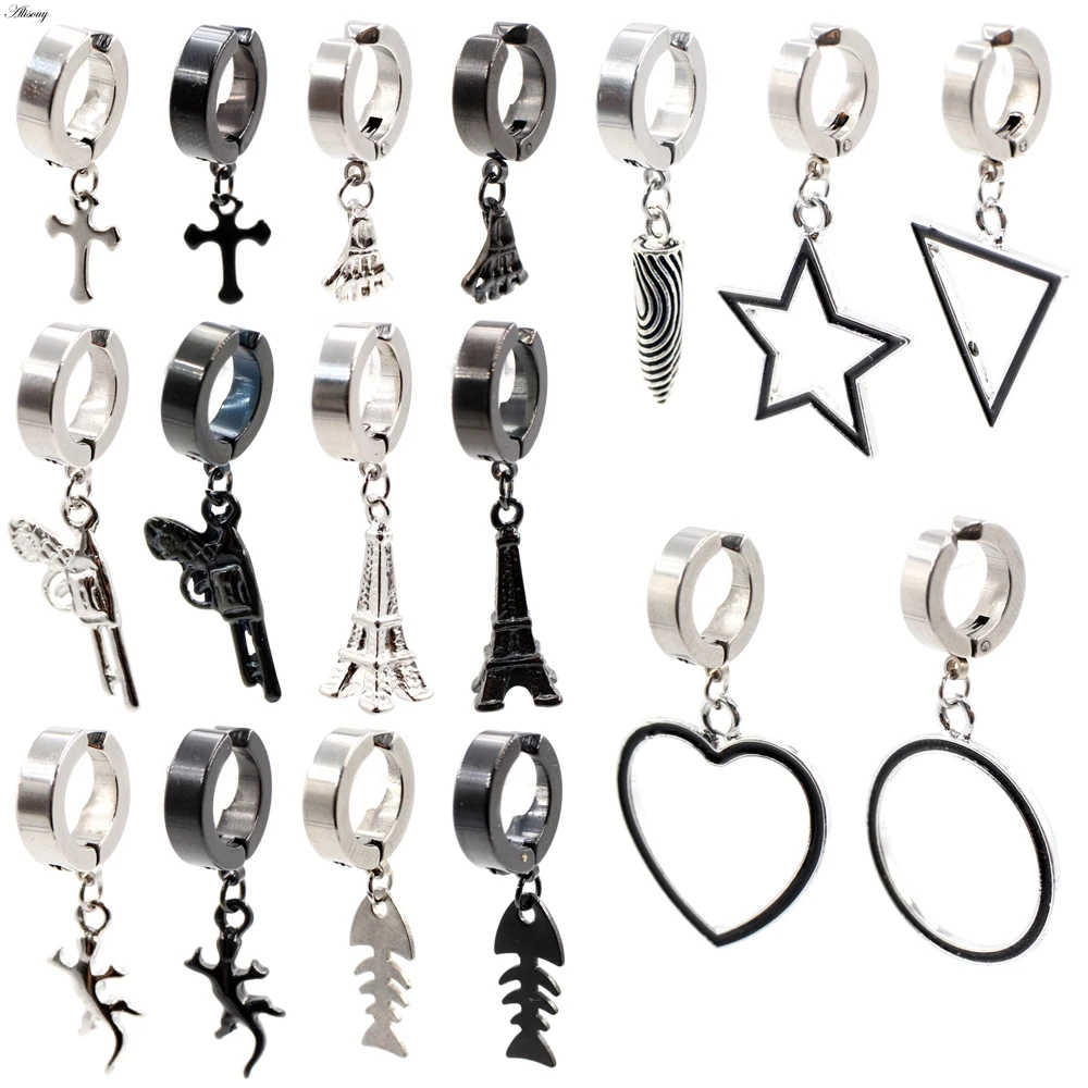 Ear Cuffs Men Clip Earrings | Ear Cuff Men Stainless Steel | Earrings ...