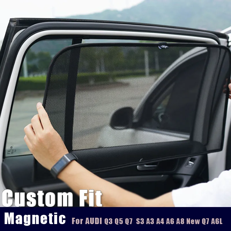Car Window Custom Fit Magnetic Sunshades Curtain For AUDI Q3 Q5 Q7 S3 ...