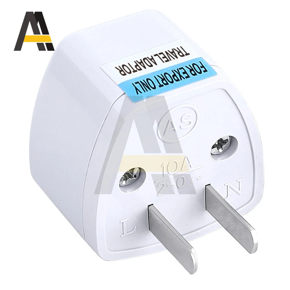 1pcs Universal US/UK/AU/EU Plug Adapter USA To Euro Europe Travel Wall AC Power Charger Adapter ...