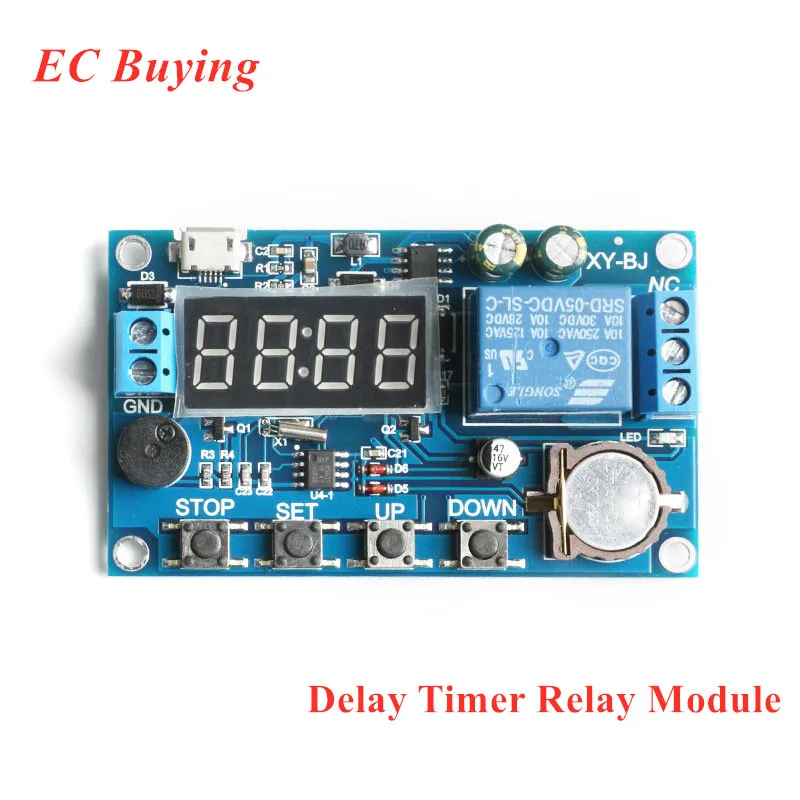 Real-Time-Timing-Delay-Timer-Relay-Module-DC-5-60V-Switch-Control-Board-Module-Clock ...