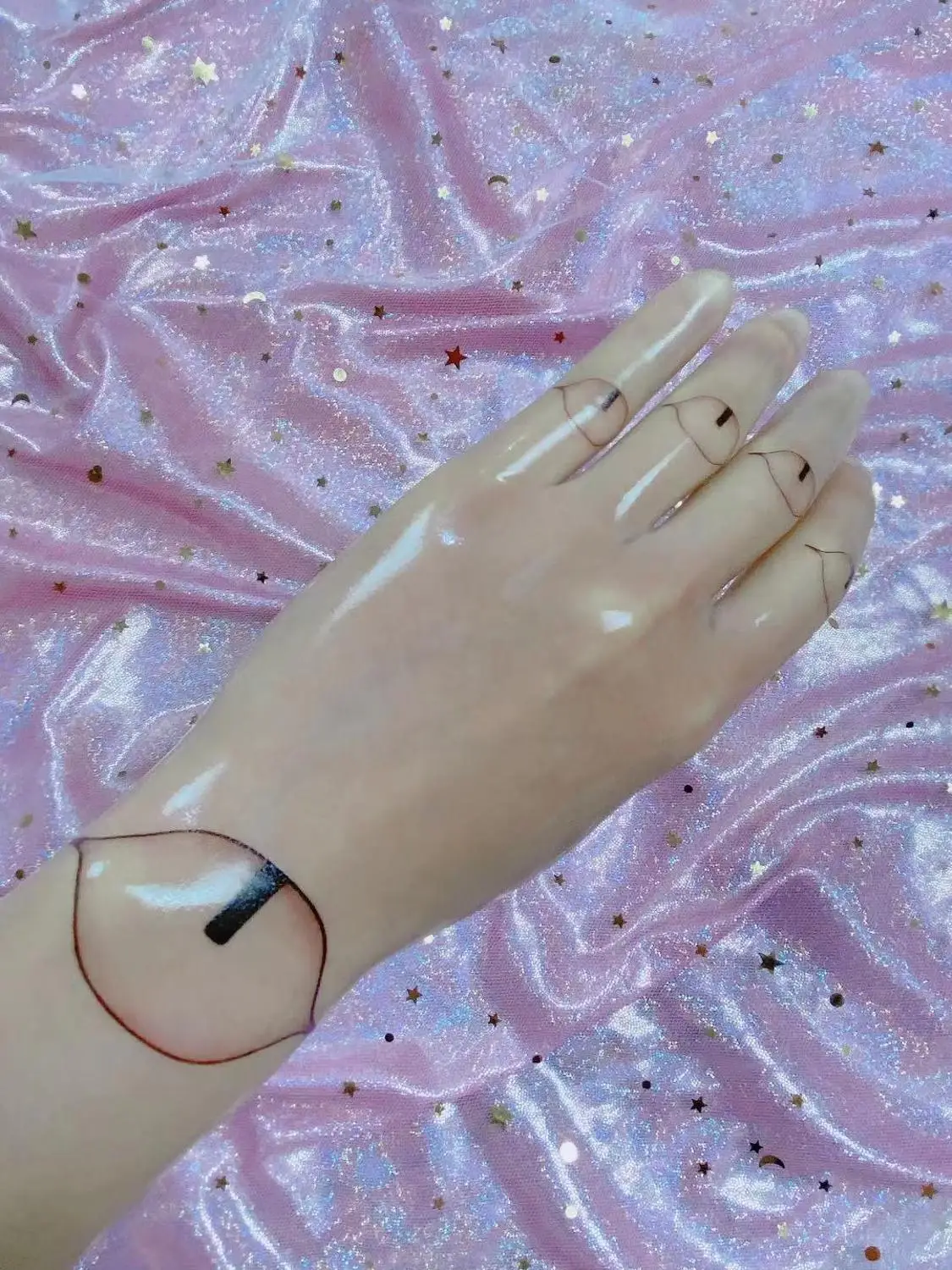 Guantes-transparentes-brillantes-para-Crossdress-l-tex-superfino-Zentai ...