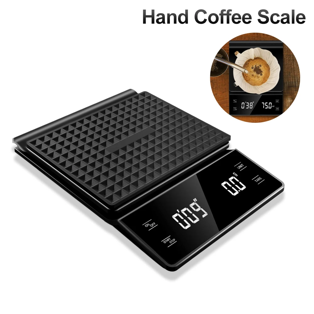 3KG/0.1g Coffee Scale With Timer Digital Precision Electronic Scale LCD ...