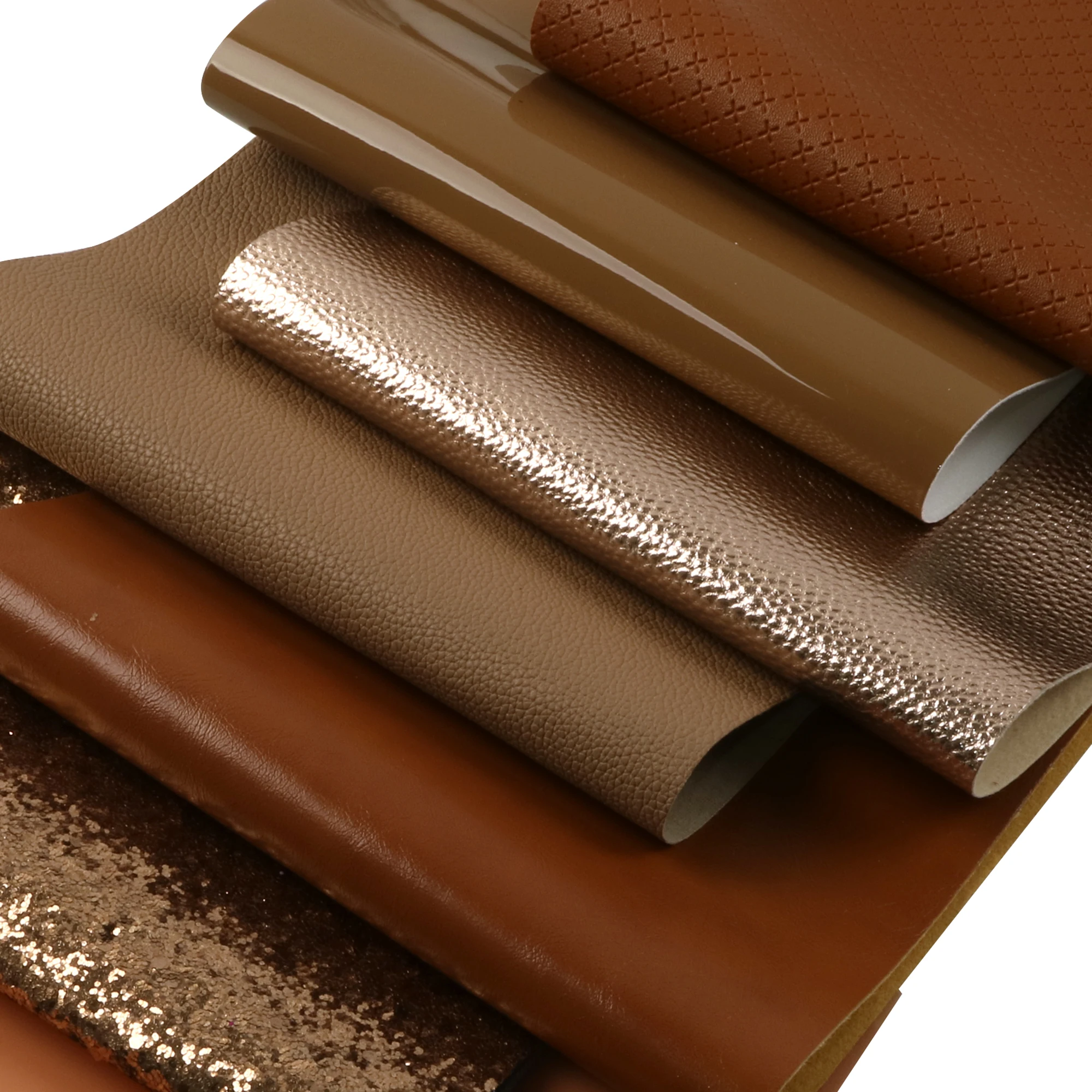 Brown-Series-Chunky-Glitter-Faux-Leather-Sheets-Metallic-Lychee-Pattern ...