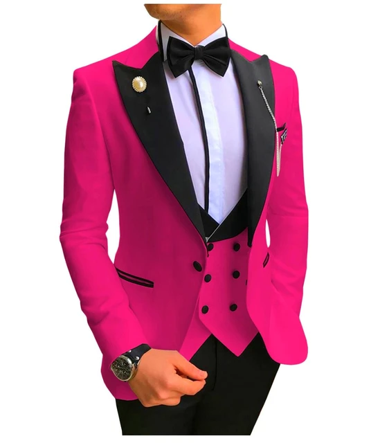 Hot Pink And Black Tux