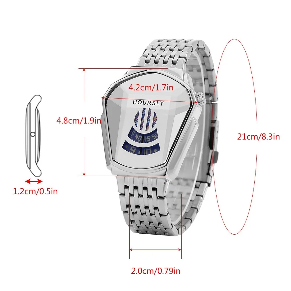 Luxury Locomotive Watch HOURSLY Brand Trend Cool Men's Wrist Watch ...