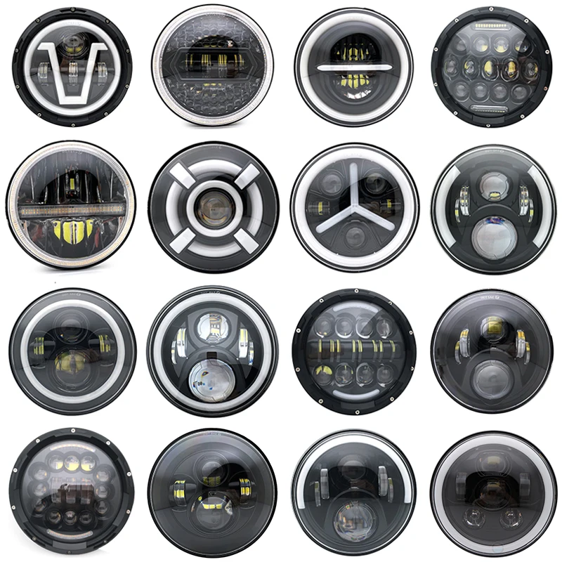 1 PCS 7 Inch Led Motorcycle Headlight 40W/50W/60W/80W/90W 7" Shell ...