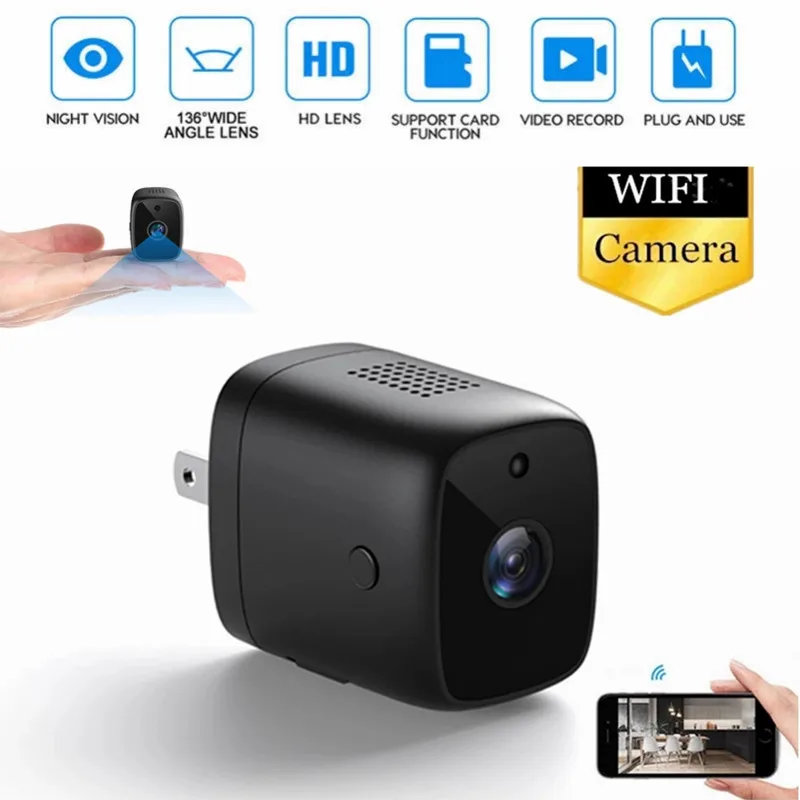 HD Mini USB Plug Camera Real time Surveillance Wifi DV IP Camera Night ...