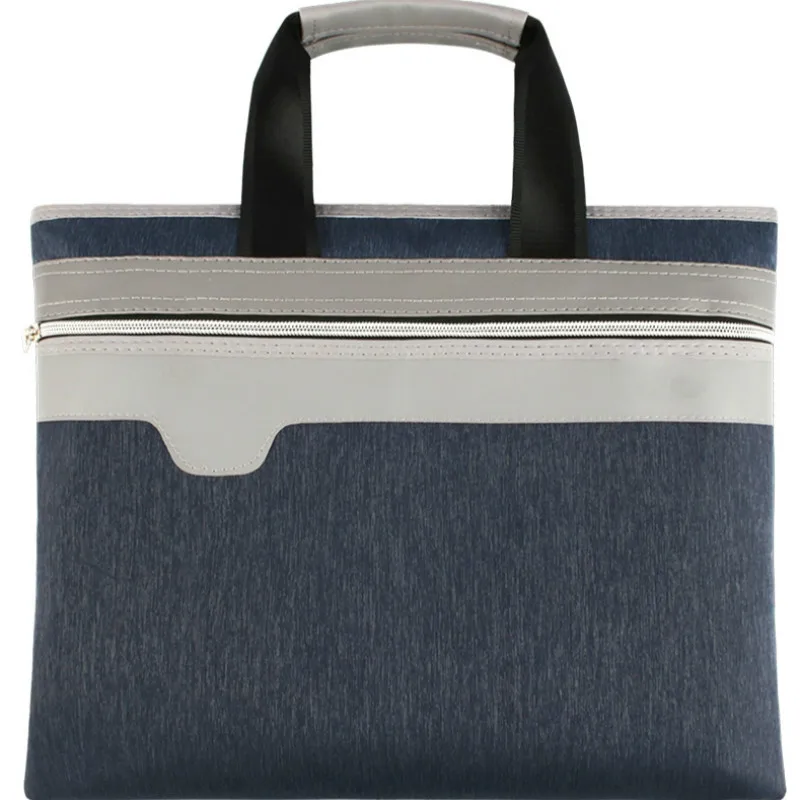 File Folder Briefcase Document Bag Large Capacity Canvas Zipper ...
