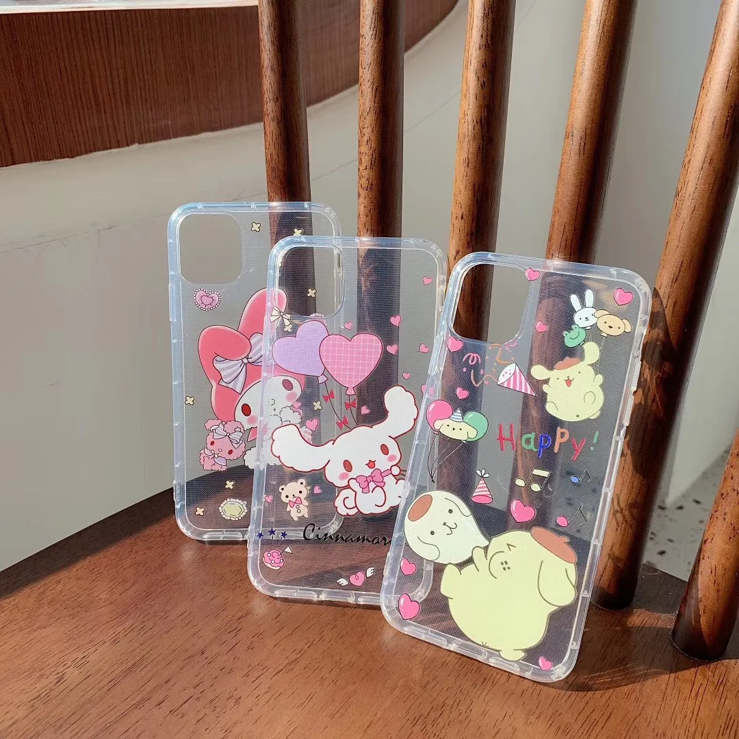 My Melody Cinnamoroll Pom Pom Purin Cartoon Phone Case - KawaiiMerch.com