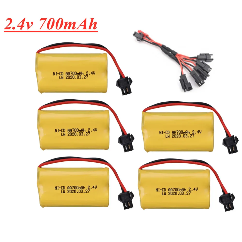 2.4v 700mAh NiCD Battery For Rc toys Car Boat Gun Tanks Trains Robot ...